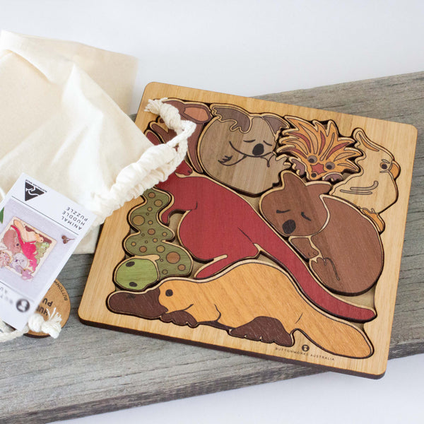 Handmade Australian Huddle Puzzle – Australian Woodwork