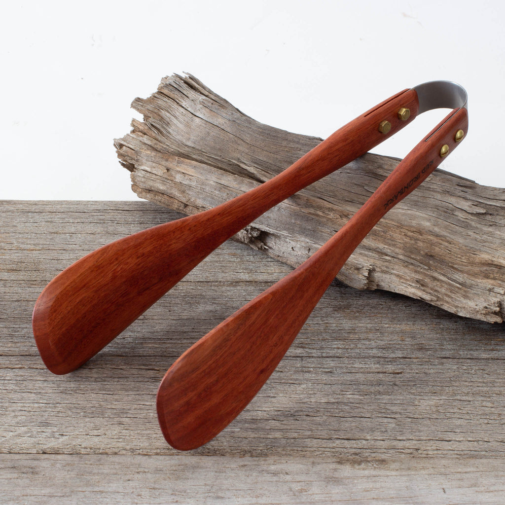 Buy Handmade Red Hardwood Long Wooden Tongs Online – Australian Woodwork