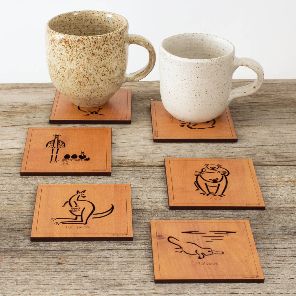 Buy Handmade Australian Animal Coasters Online – Australian Woodwork