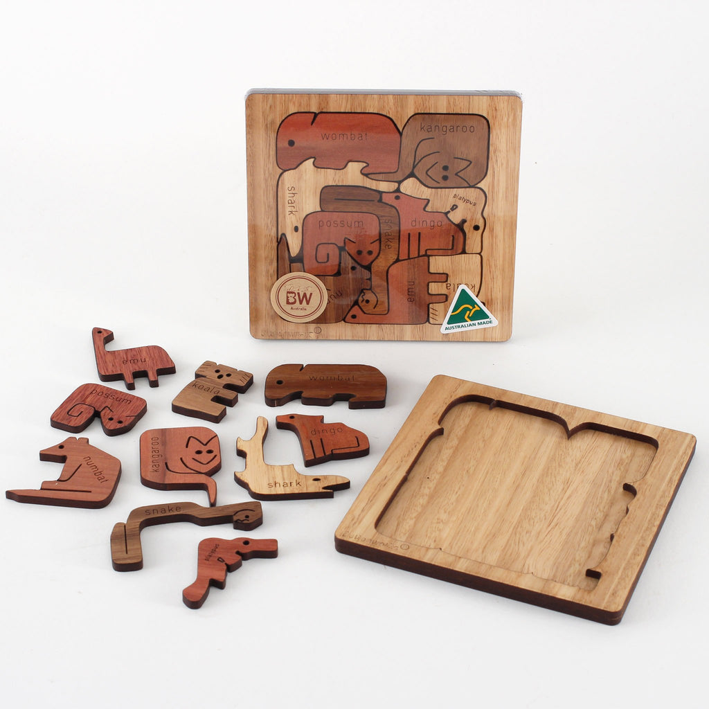 Buy Handmade Australian Animal Puzzle Online – Australian Woodwork