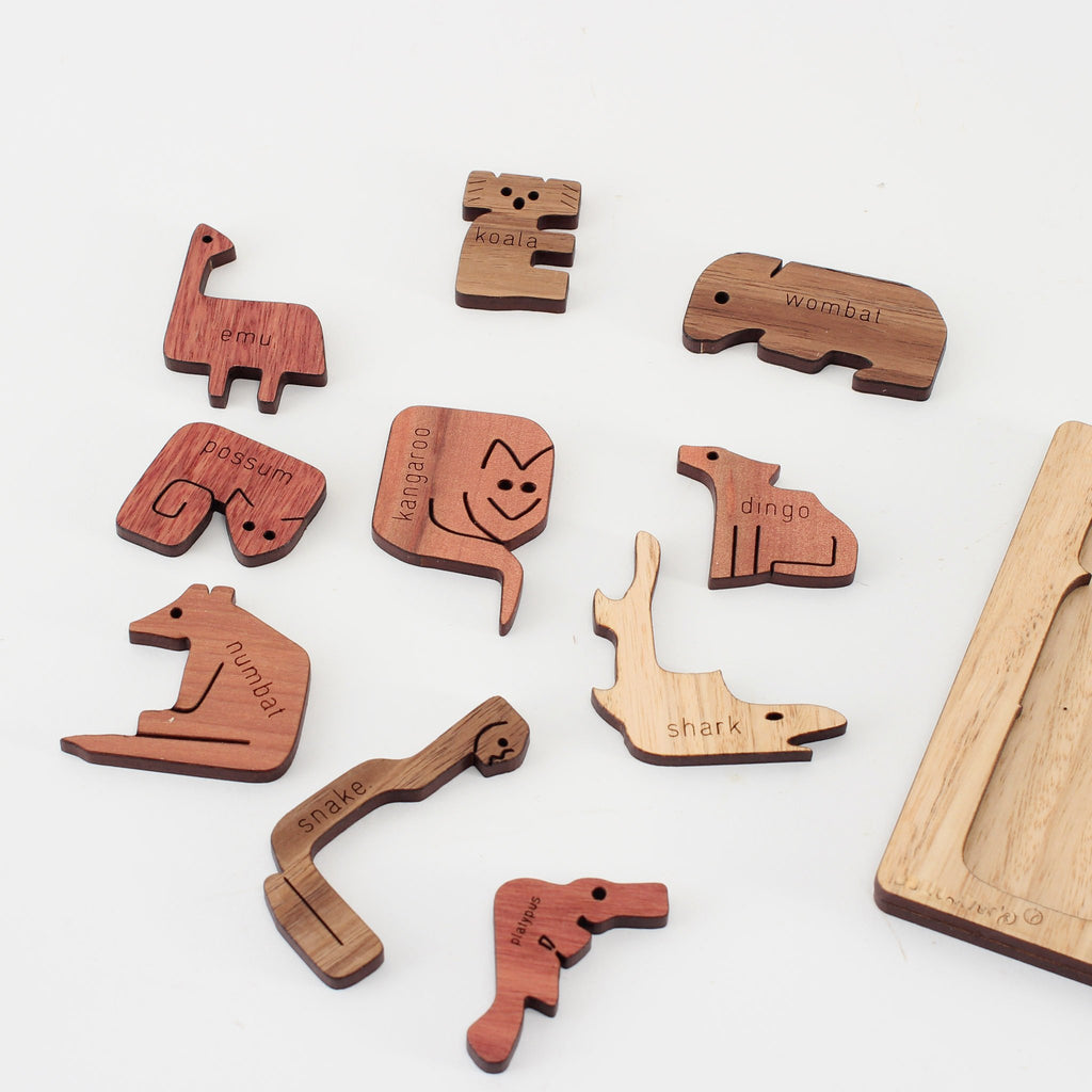 Buy Handmade Australian Animal Puzzle Online – Australian Woodwork