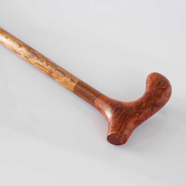 Hand-carved T-bar Handle Walking Stick – Australian Woodwork