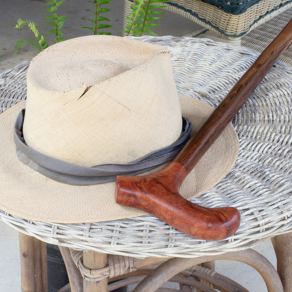 Hand-carved T-bar Handle Walking Stick – Australian Woodwork