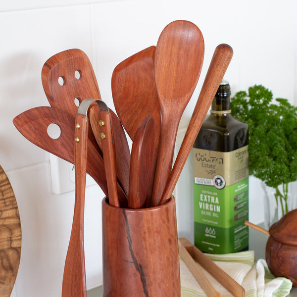 Buy Handmade Red Hardwood Kitchen Spoon Online – Australian Woodwork