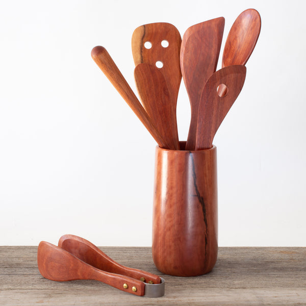 Buy Handmade Red Hardwood Utensil Holder Online – Australian Woodwork